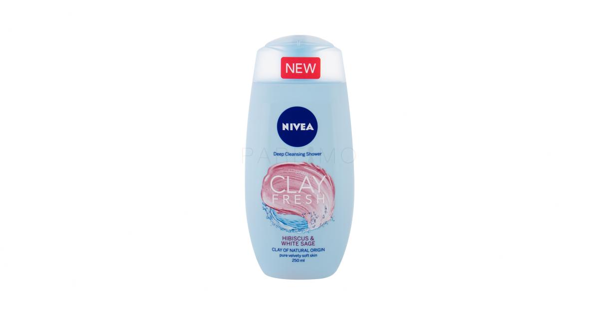 Nivea Clay Fresh Duschgel für Frauen 250 ml Farbton Hibiscus & White Sage | PARFIMO.de®