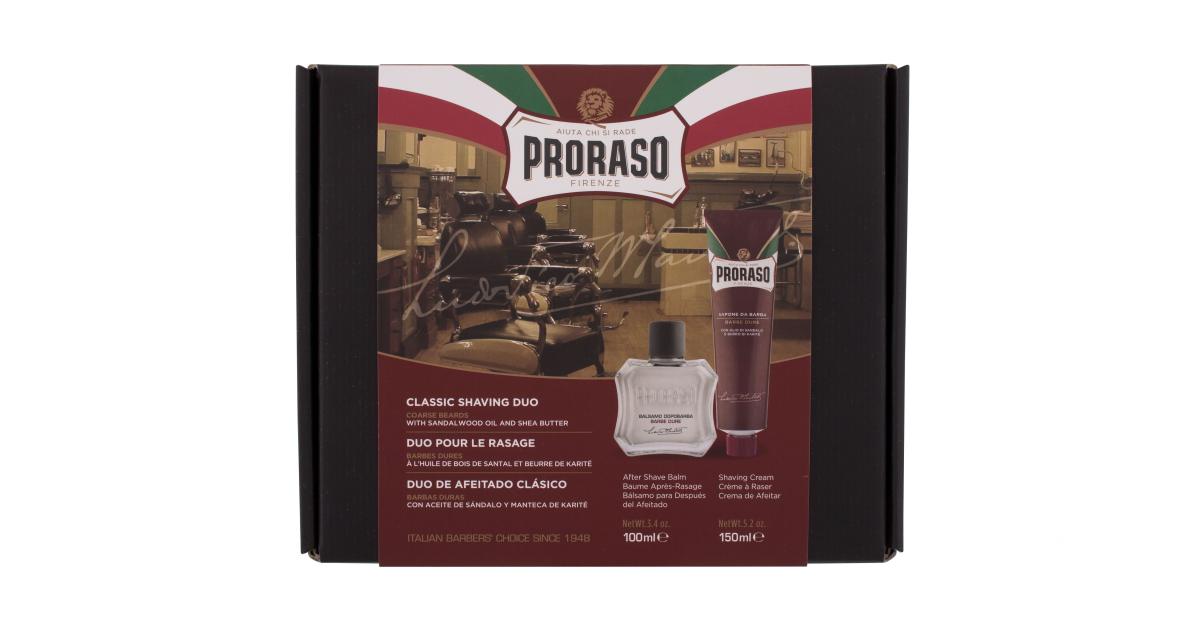 PRORASO Red Classic Shaving Duo Geschenkset After Shave Balsam Red 100 ...