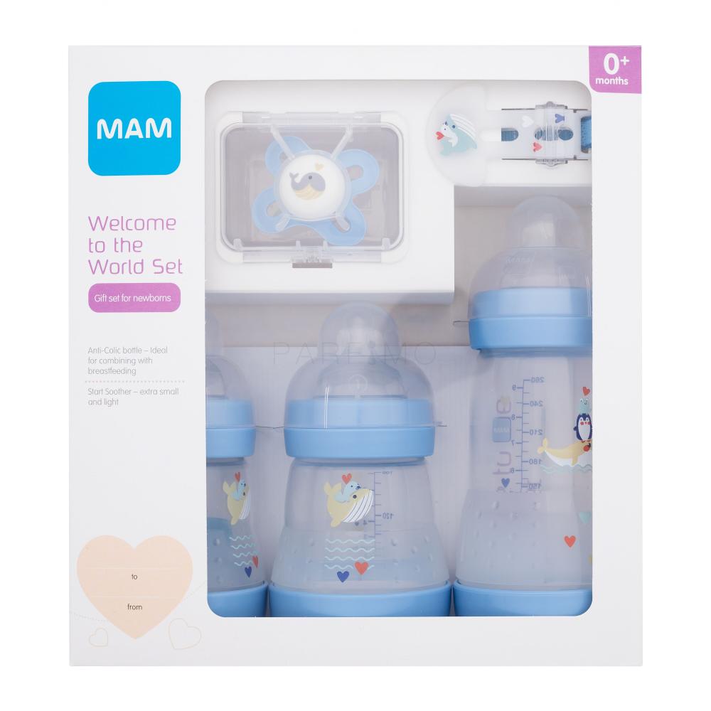 MAM Welcome To The World Set 0m+ Blue Geschenkset Anti-Colic 160 ml ...